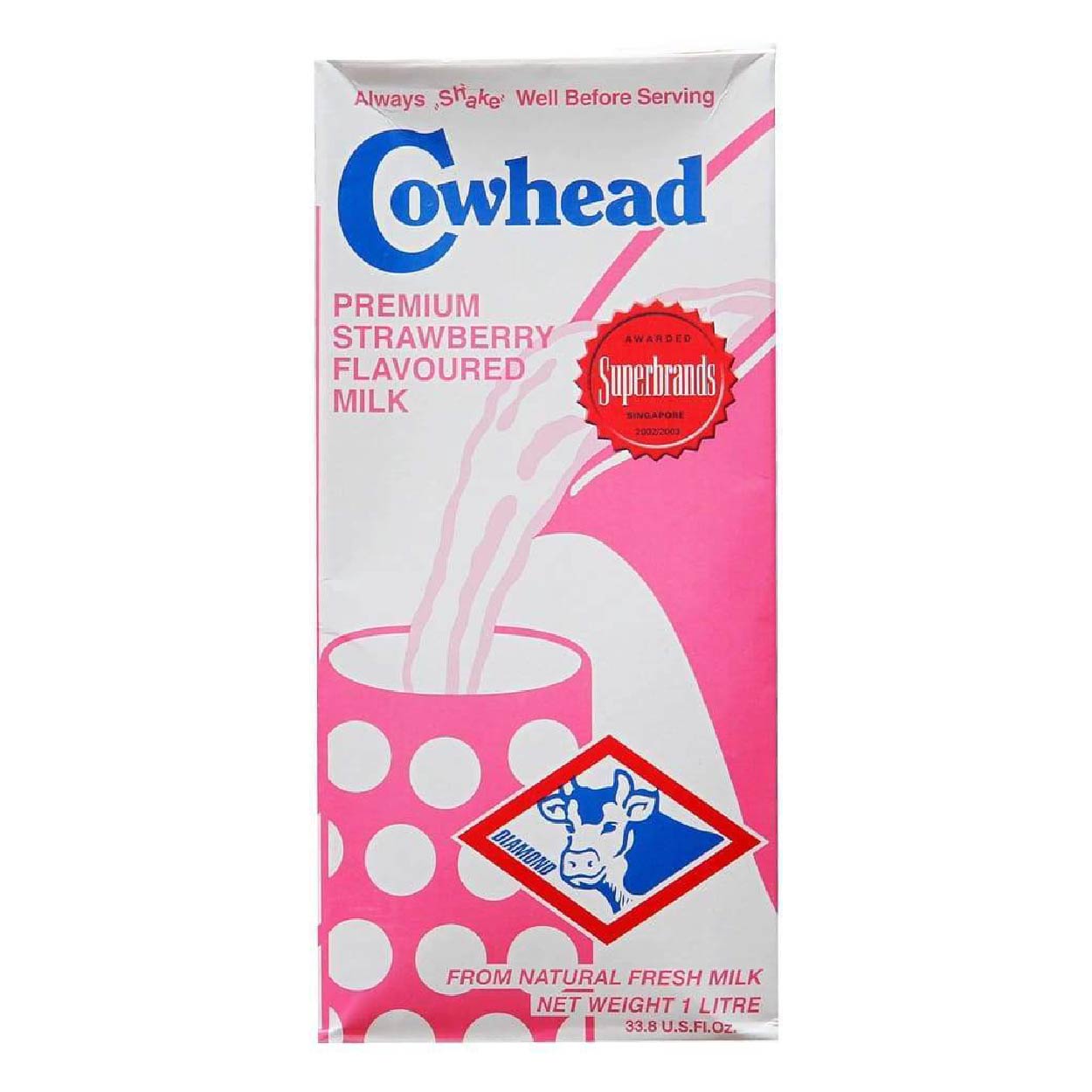Cowhead Premium Strawberry Flavoured Milk UHT 1L – Ever Supermarket