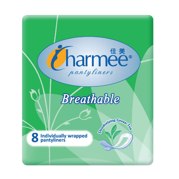 Charmee Pantyliners Breathable Green Tea 8s
