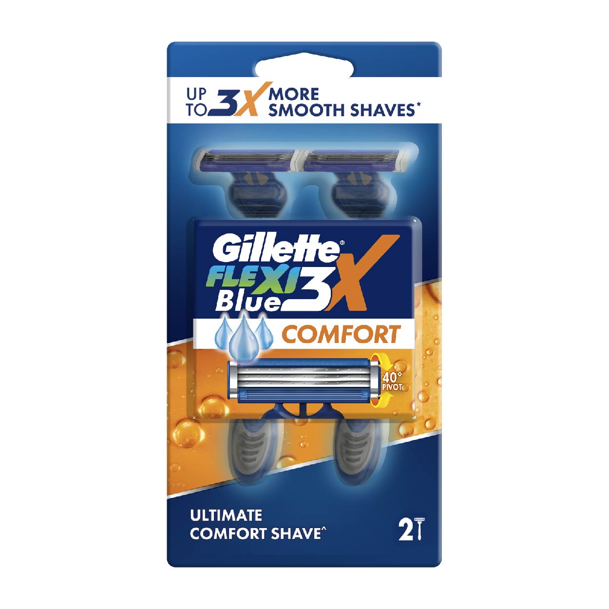 Gillette Razor Flexi Blue 3X Comfort 2s – Ever Supermarket