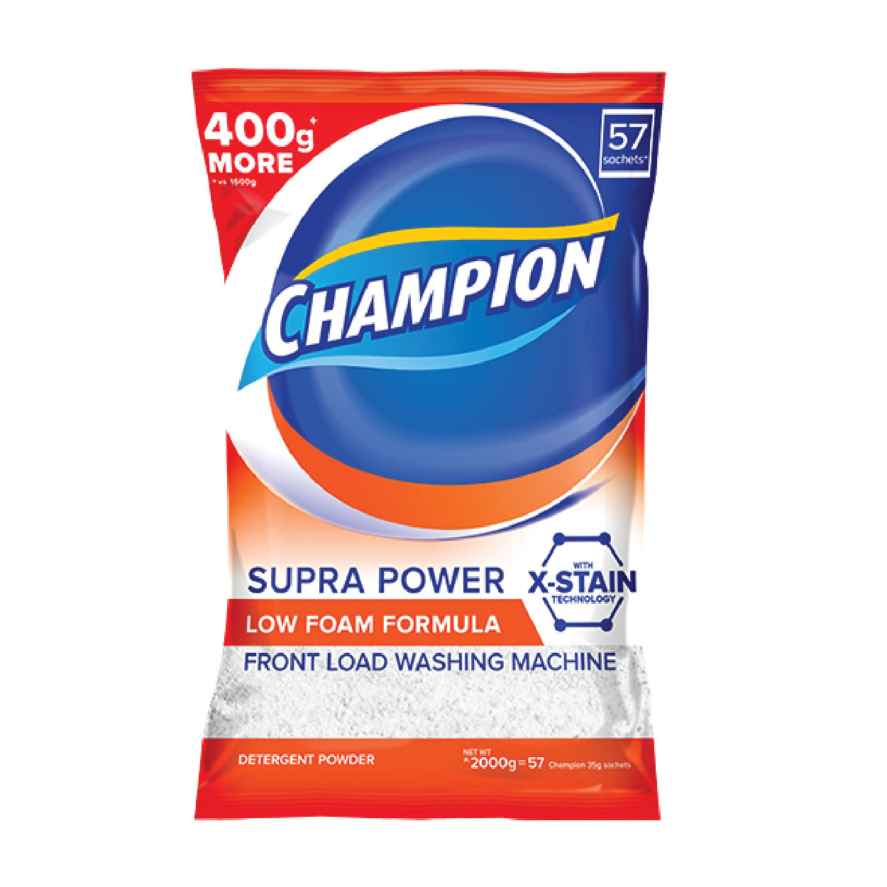 Champion Detergent Powder Supra Low Foam Machine Wash 2kg – Ever ...