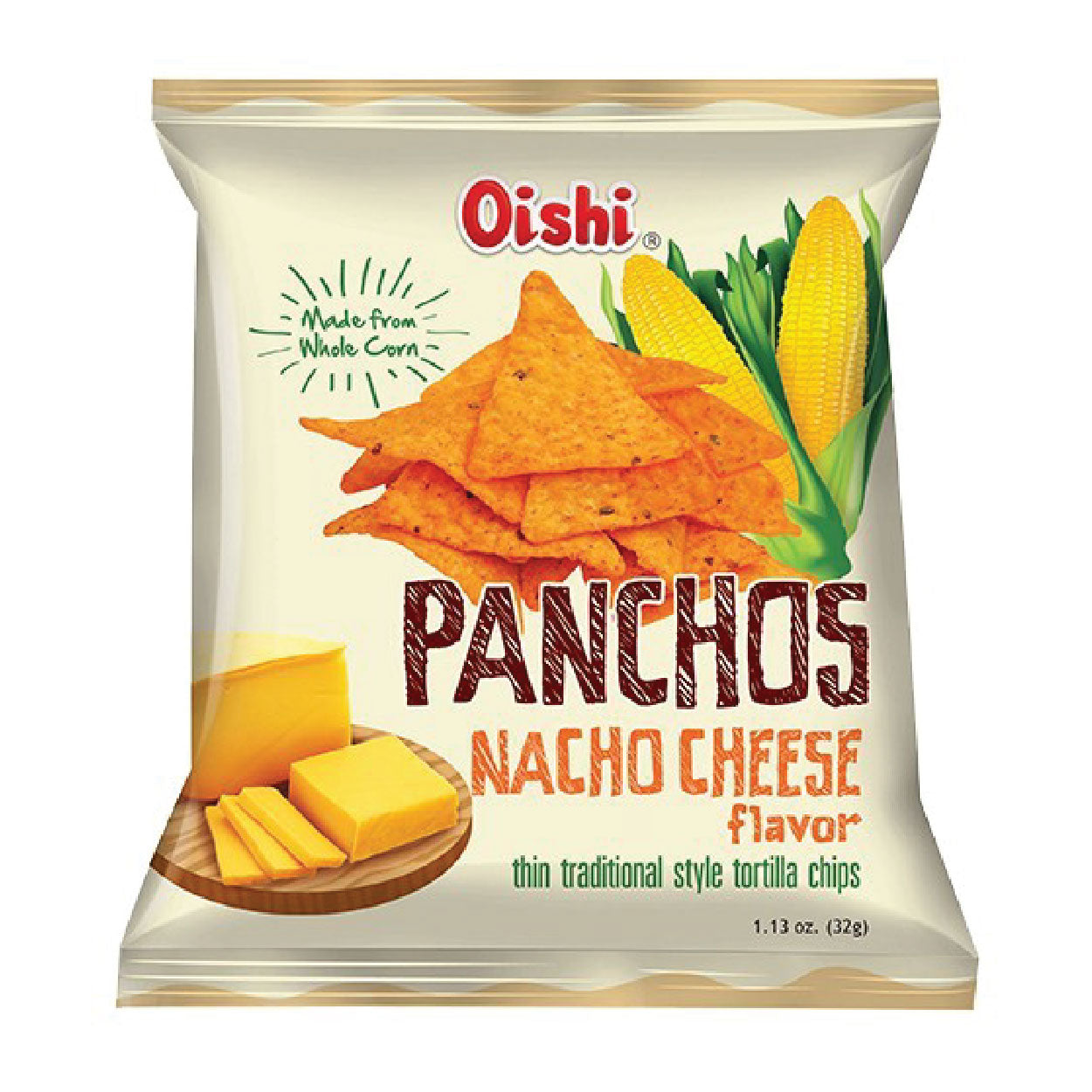 Oishi Panchos Nacho Cheese Tortilla Chips 32g – Ever Supermarket
