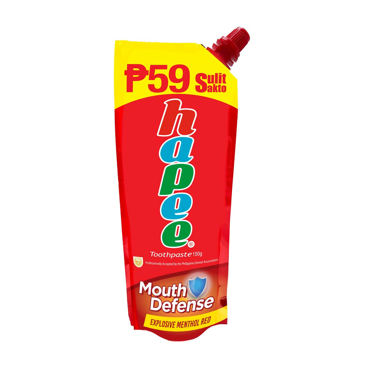 Hapee Toothpaste Explosive Menthol Red Resealable Sachet 150g @59