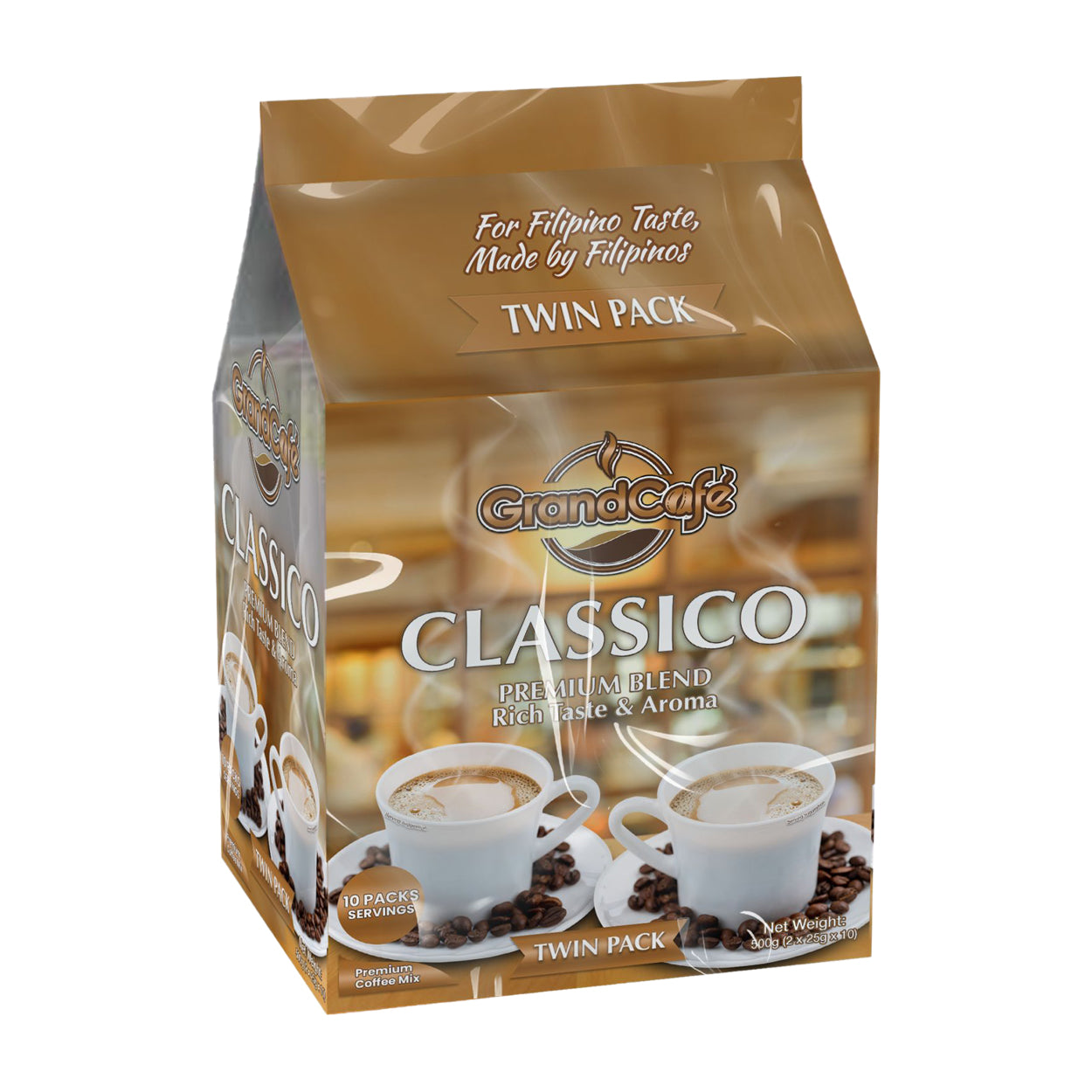 GrandCafe Classico Premium Blend Coffee Mix Twin Pack 10x50g – Ever Supermarket