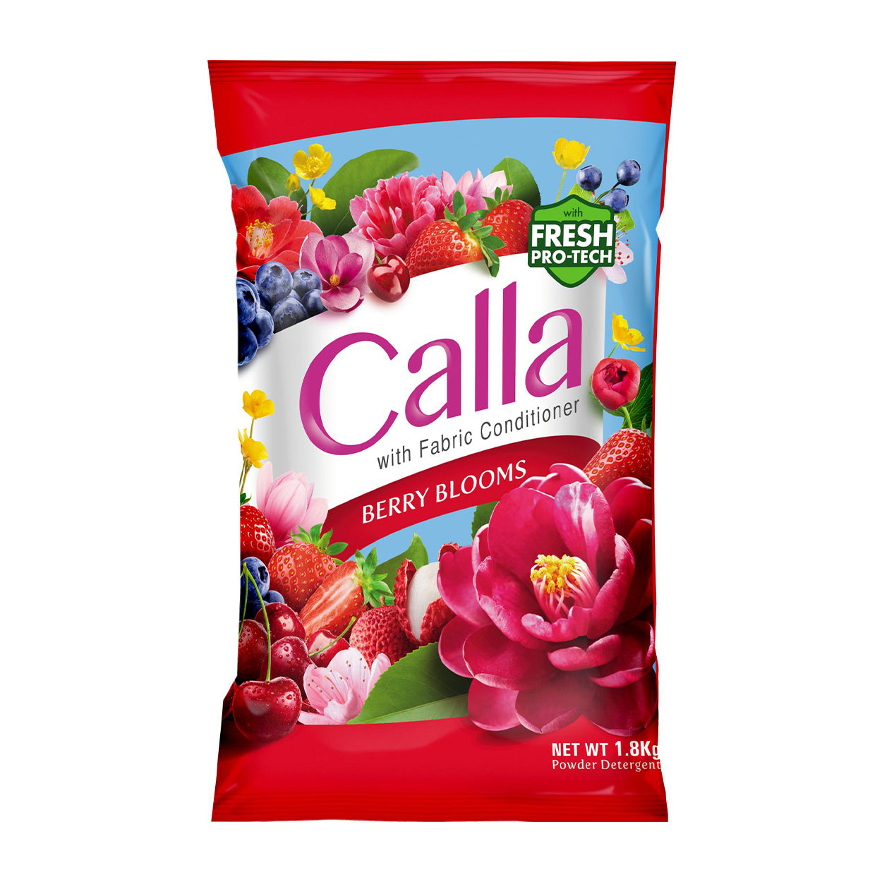 Calla Detergent Powder with Fabric Conditioner Berry Blooms 1.8kg ...