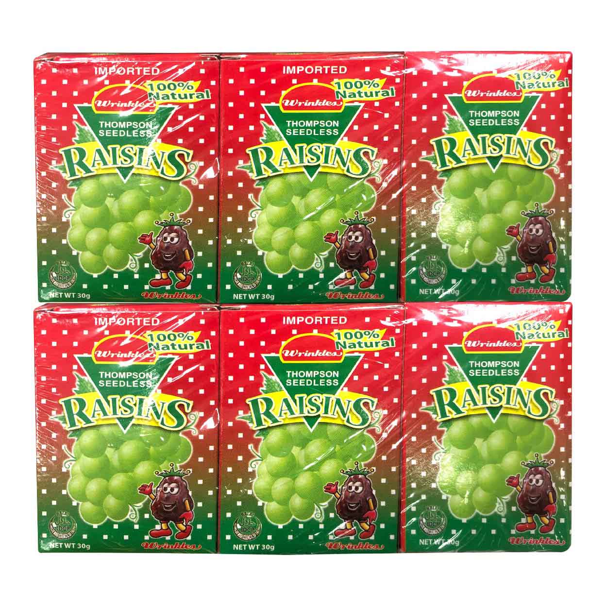 Wrinkles Thompson Seedless Raisins Box 6x30g – Ever Supermarket