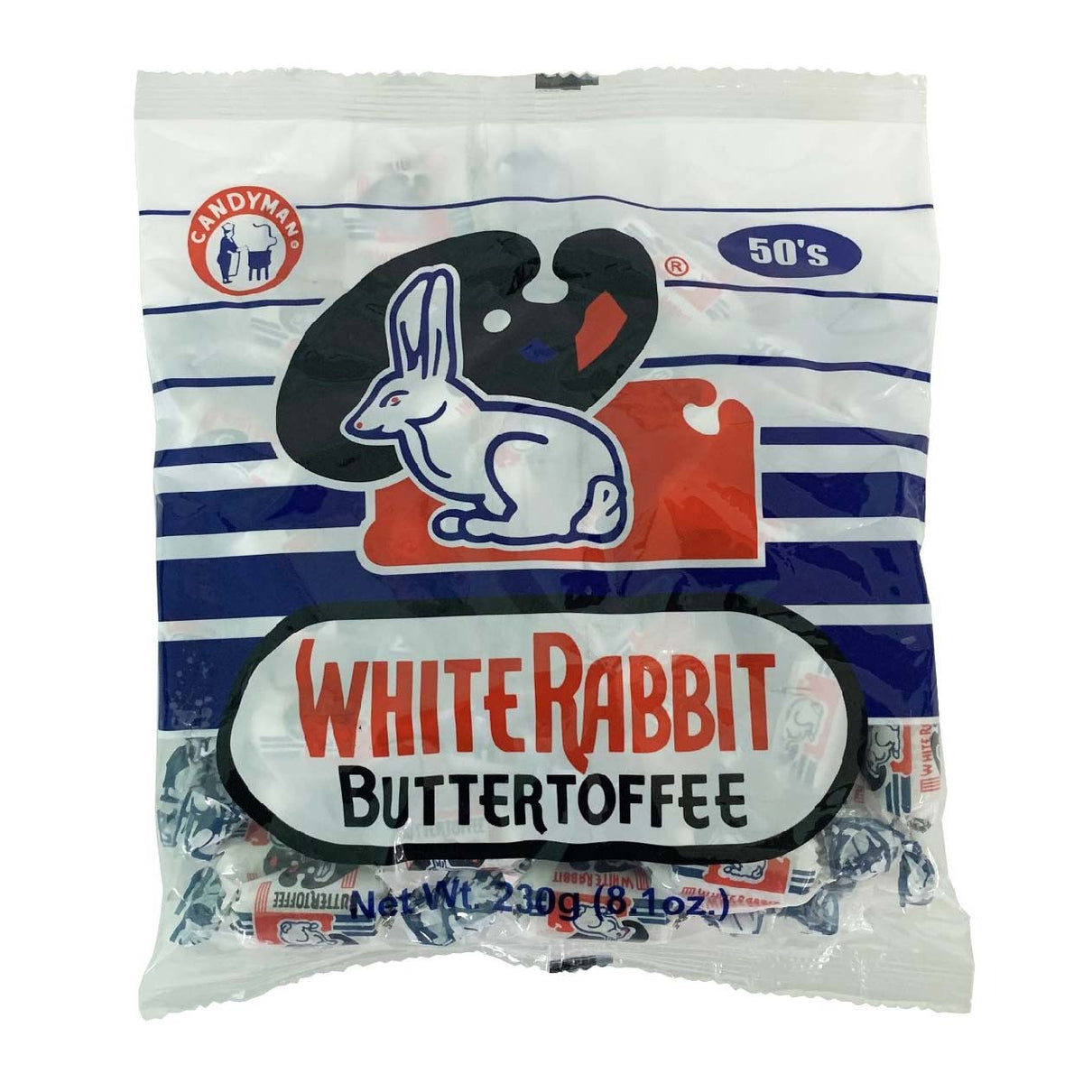 White Rabbit Butter Toffee Candy 50s