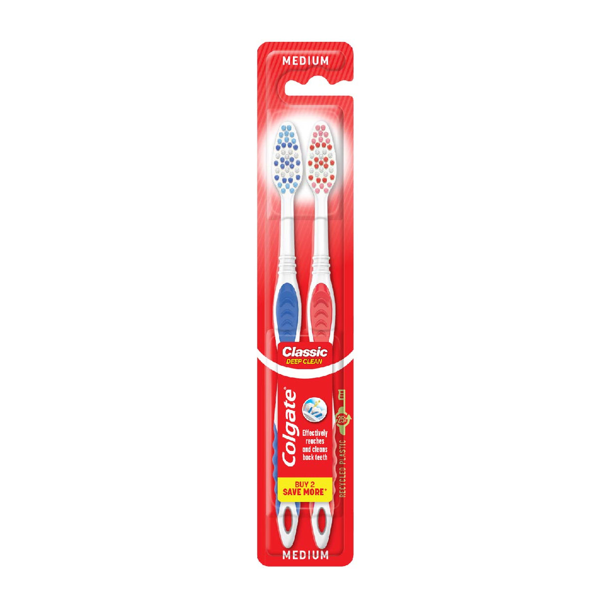 Colgate Toothbrush Classic Deep Clean Medium 2pcs Twin Pack – Ever ...