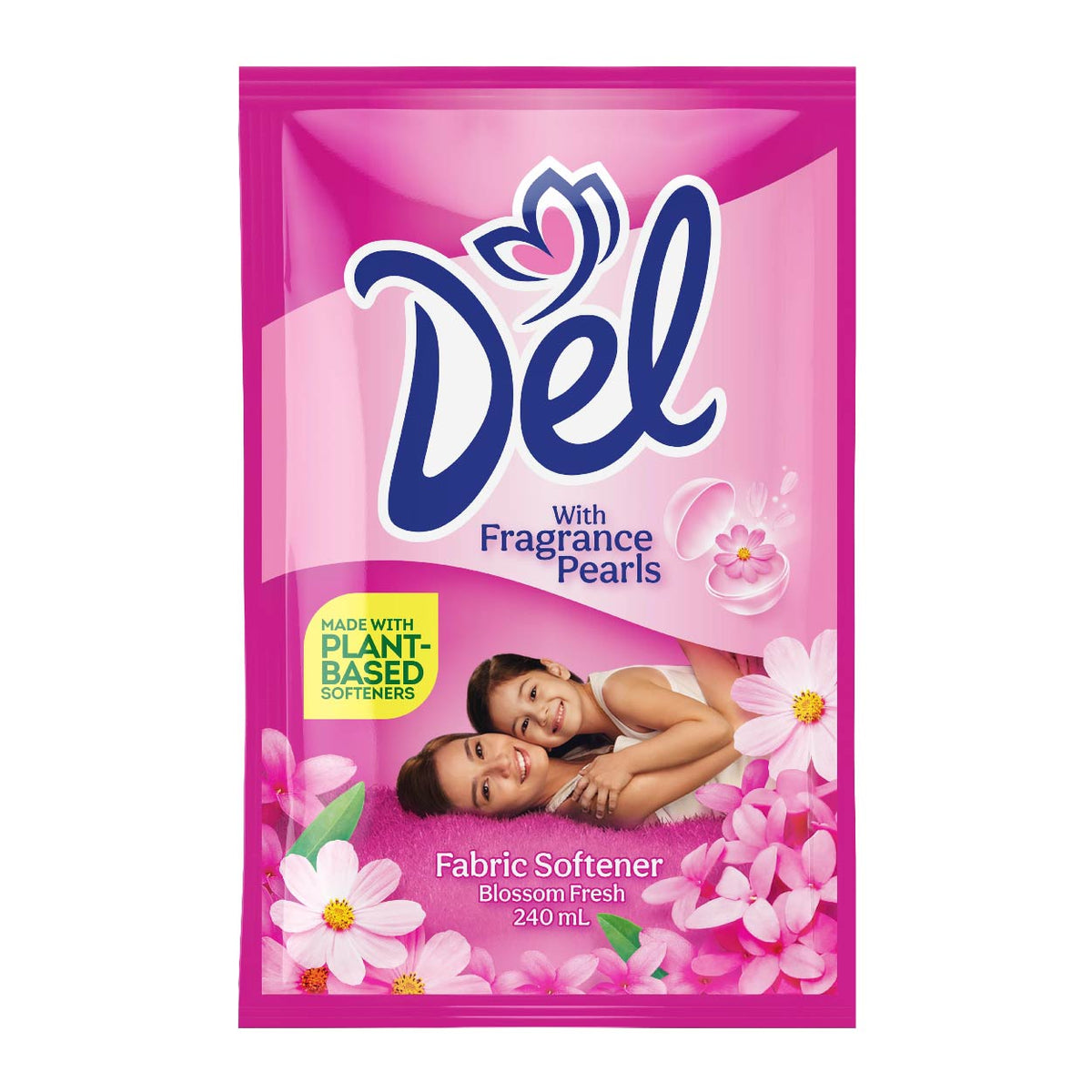 Del Fabric Softener Blossom Fresh Pink 240ml
