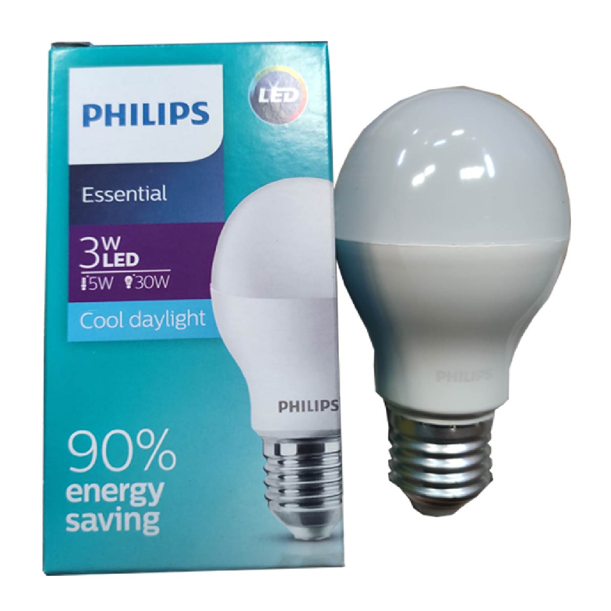 Philips LED Bulb Essential Cool Daylight 3w E27 6500K 230V A60 – Ever ...